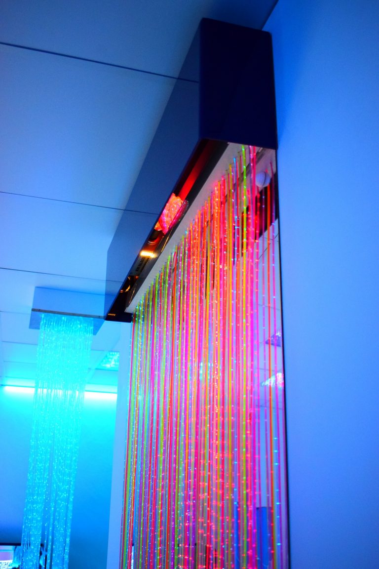UV Fibre Optic Curtain with Pelmet and Mirror | Total Sensory UK Ltd